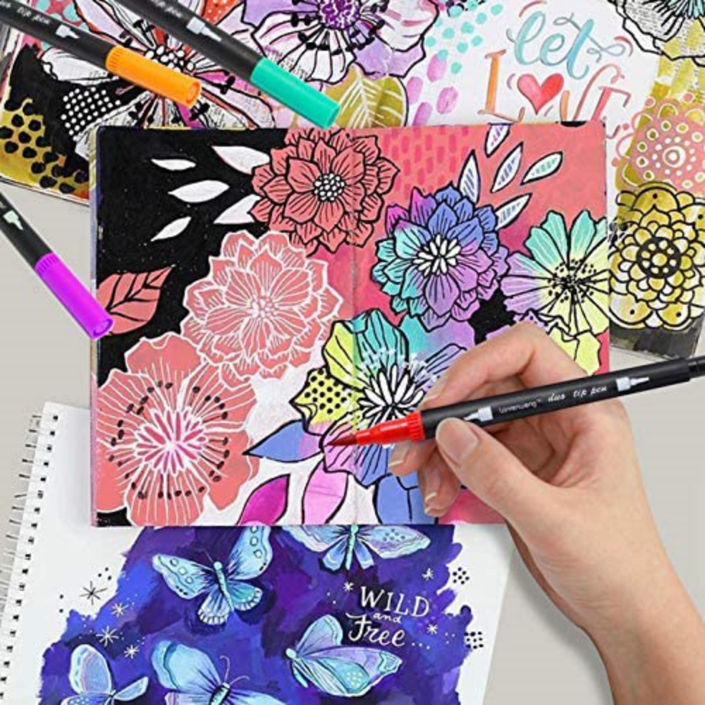 Watercolor Brush Pen Colors Marker Pens Painting Drawing Art Supplies ...