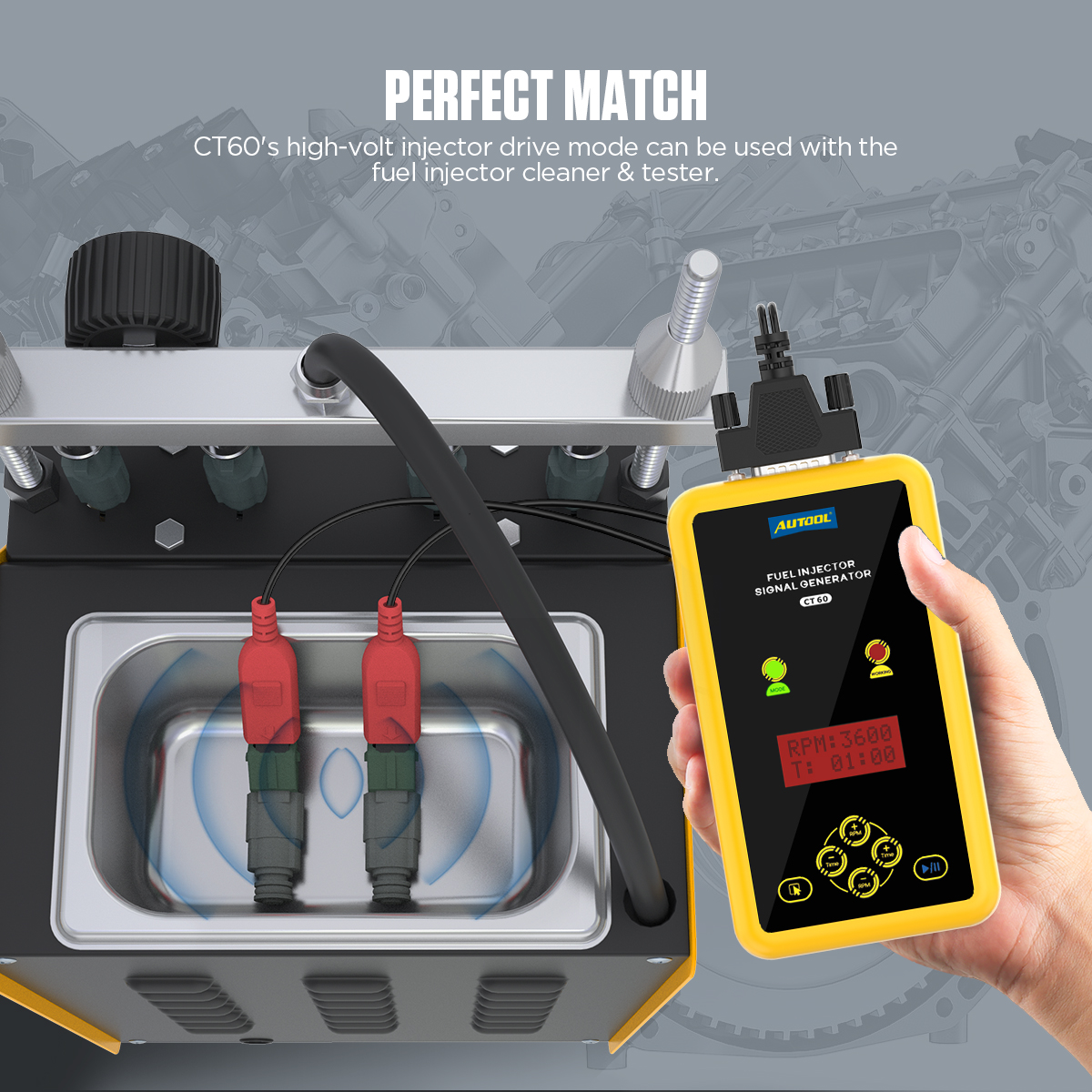 AUTOOL Automotive Injector Tester 12V Vehicle Signal Generator ...