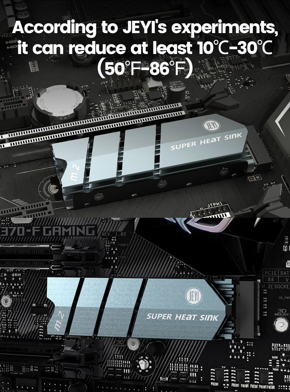 JEYI SSD Cooling M.2 Heatsink NVME Heat sink NGFF M.2 2280 Aluminum ...