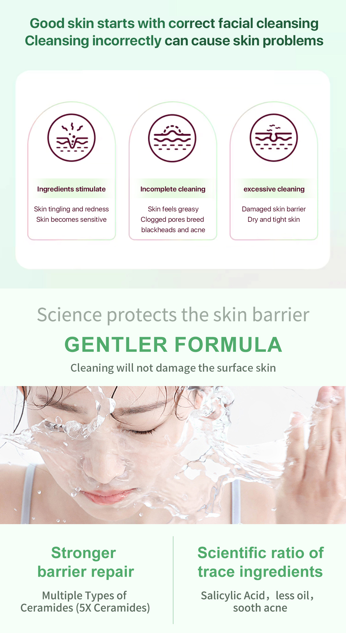 PAPA FEEL 5X Ceramide Facial Wash Skin Care 80g | Oil Control | Deep ...