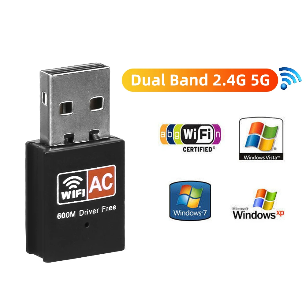 Driver free USB Wifi Adapter 4 Antenna USB Network Card Wireless Long ...