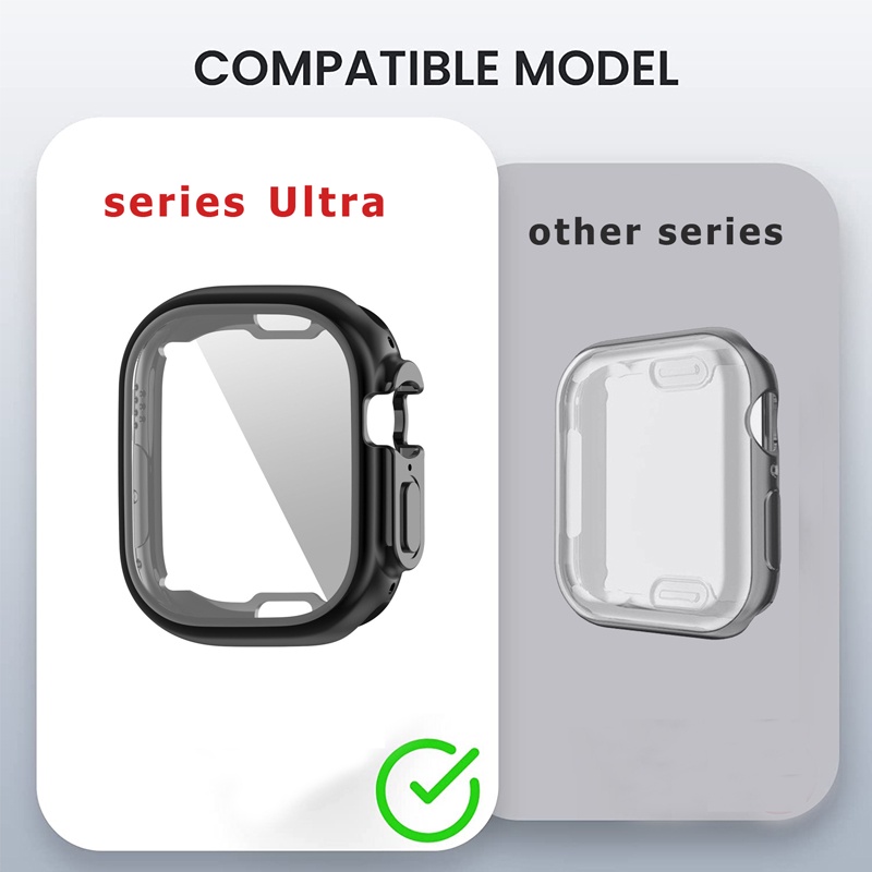 Stainless Steel Strap+PC Case for iWatch Ultra2 49mm Wristband For ...