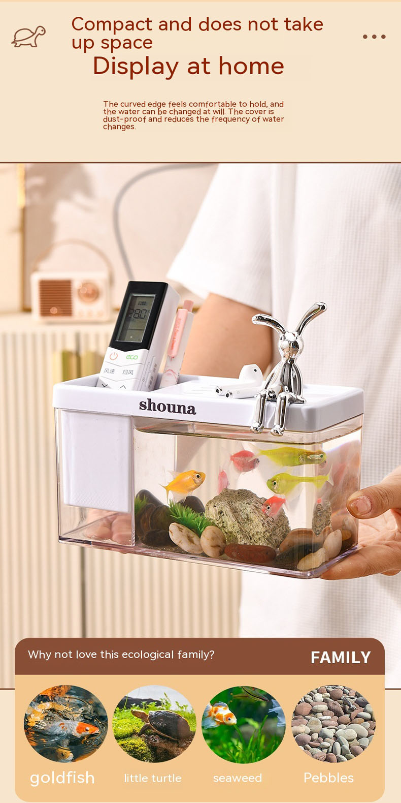 Ecological Fish Tank Micro Landscape Aquarium Landscaping Betta Fish ...