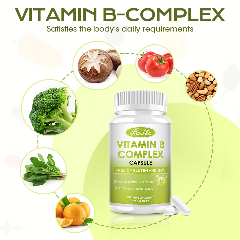 Bunkka Vitamin B Complex with multi VitaminsB1, B2, B3, B6,B12 Support ...