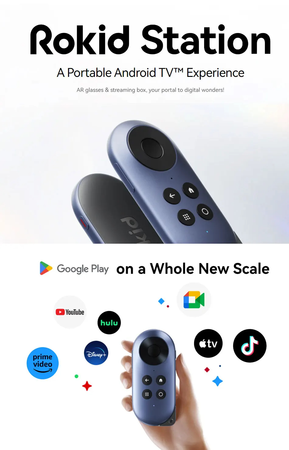 Rokid Global Station Portable Android TV Device Media Streaming Box The ...