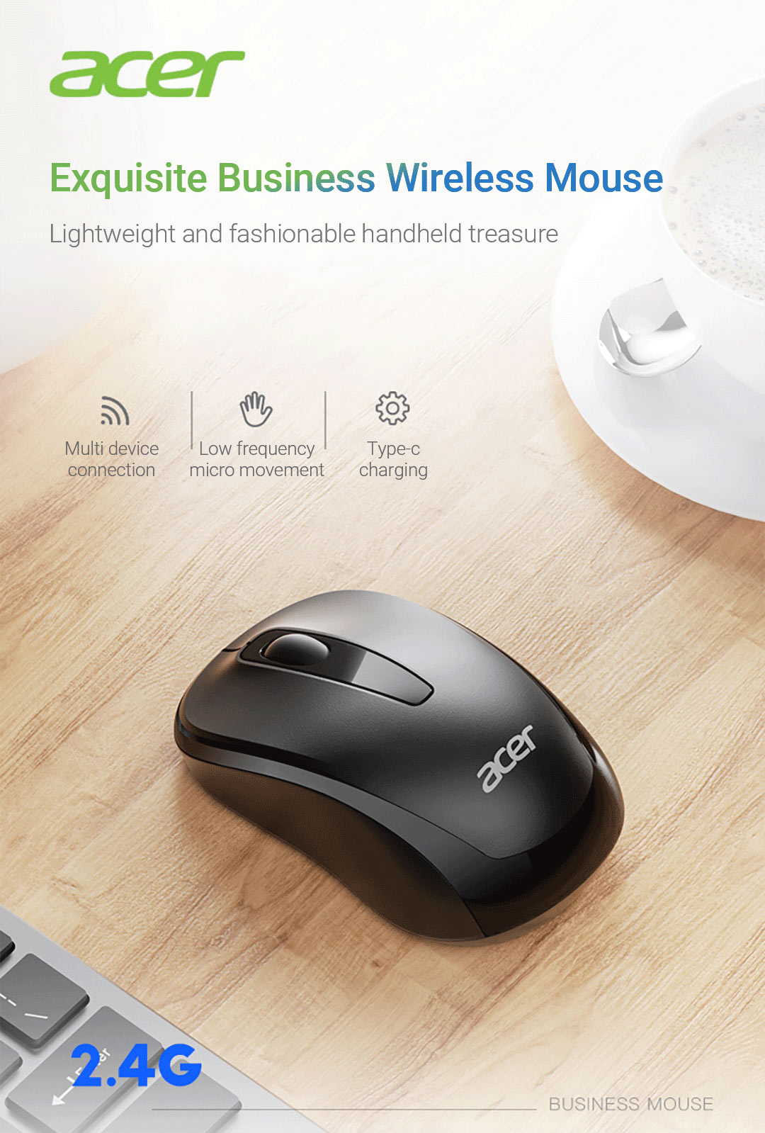 Acer 2.4G Wireless Mouse M157, Noise Reduction And Bass, 10 Meter ...