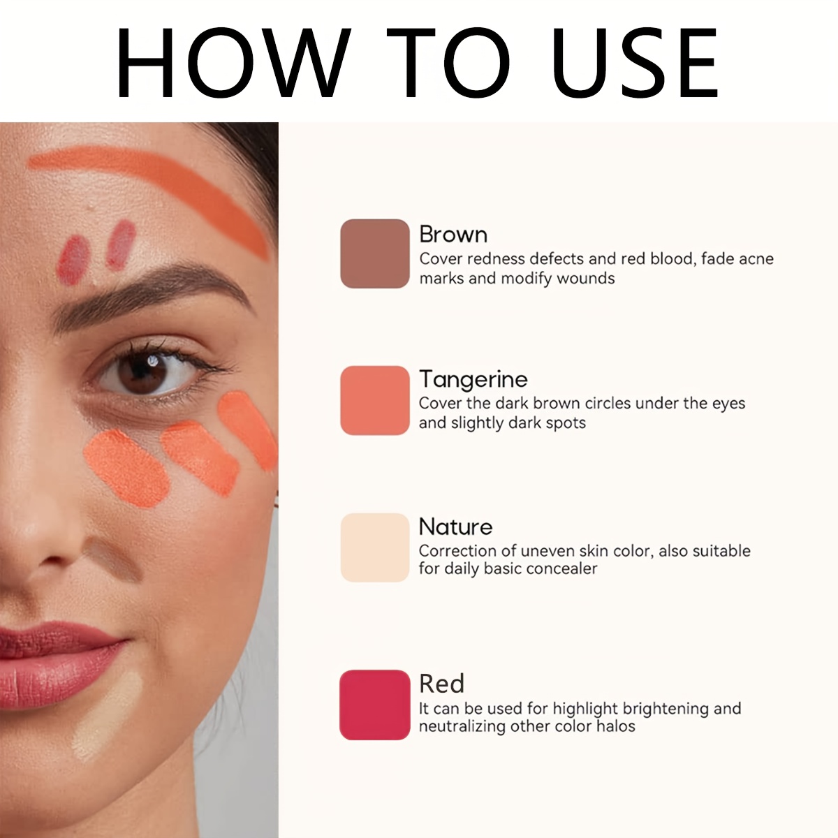 12 Colors Concealer Palette Cover Acne Marks Dark Circles Freckles Tear ...
