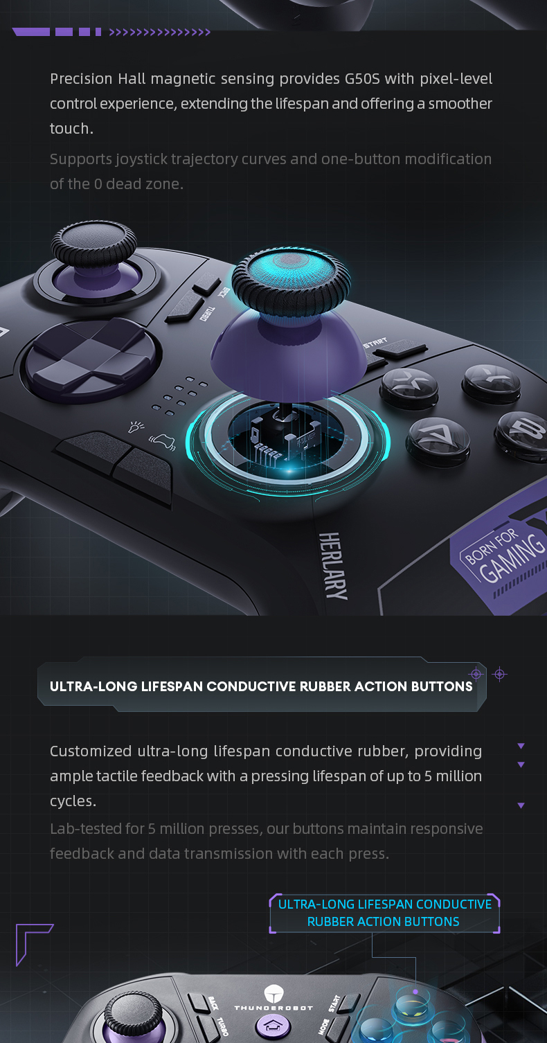 Thunderobot G50S Wireless Gamepad Controller Hall Effect Triggers Wired ...