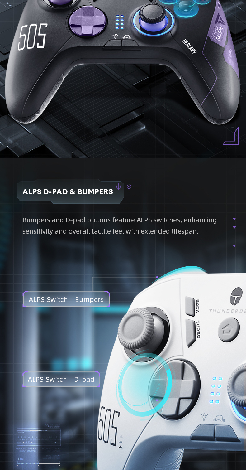 Thunderobot G50S Wireless Gamepad Controller Hall Effect Triggers Wired ...