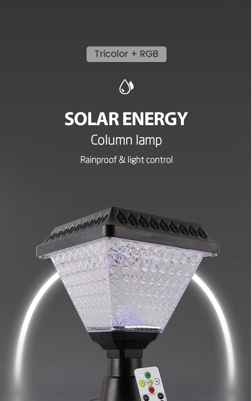 solar light outdoor waterproof Solar Post Light LED Solar Garden post ...
