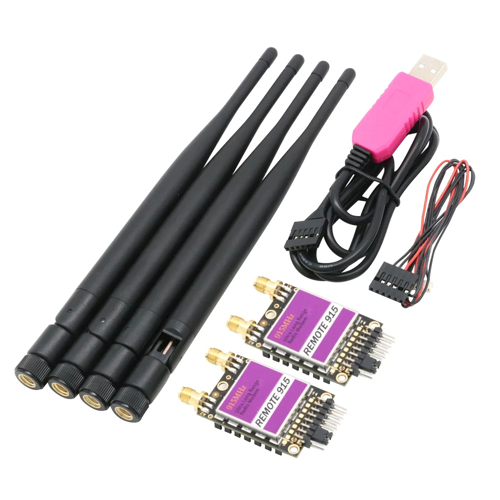 2pcs Over 40km Ultra Long Range RDF900 915Mhz Radio Modem Remote 900 ...