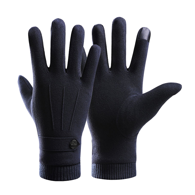 Winter Keep Warm Touch Screen Plus Velvet Inside Suede Leather Mens ...