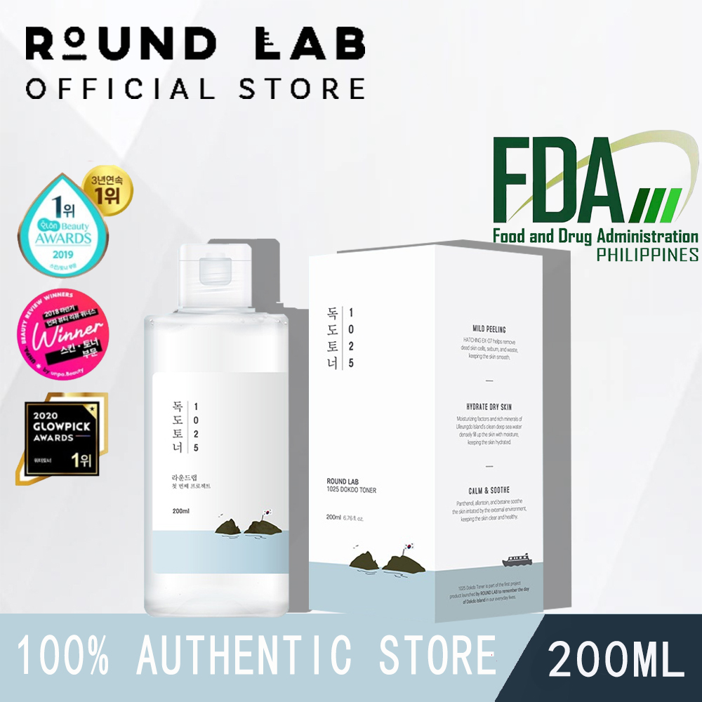 Round Lab 1025 Dokdo Toner decreasing the amount of dead skin cells ...