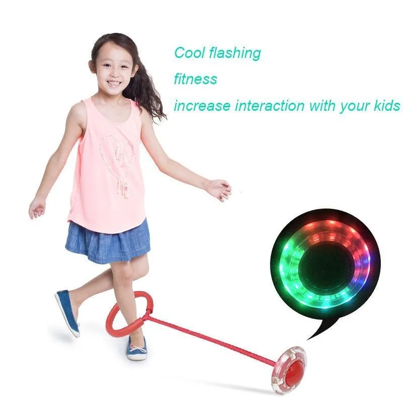 Flashing Jumping Ball Gym Ball Rope Sport Keep Fit Round Leg Hoop ...