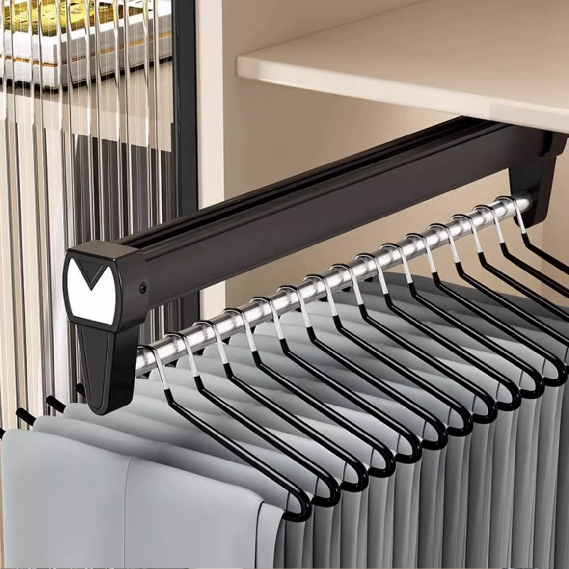 Adjustable Pull Out Pants Organizer For Clothes Multifunctional cabinet ...