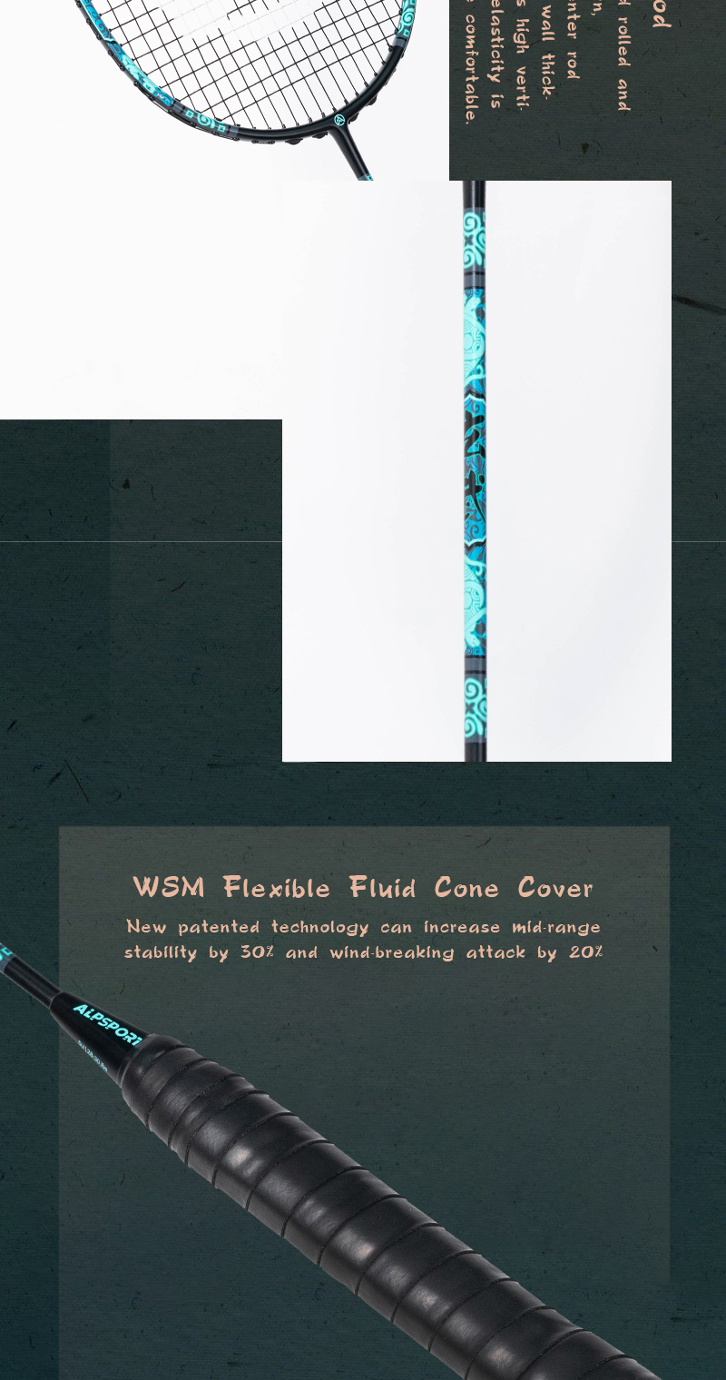 ALP XW 6U Super Light 100% Full Carbon Fiber Badminton Racket With ...