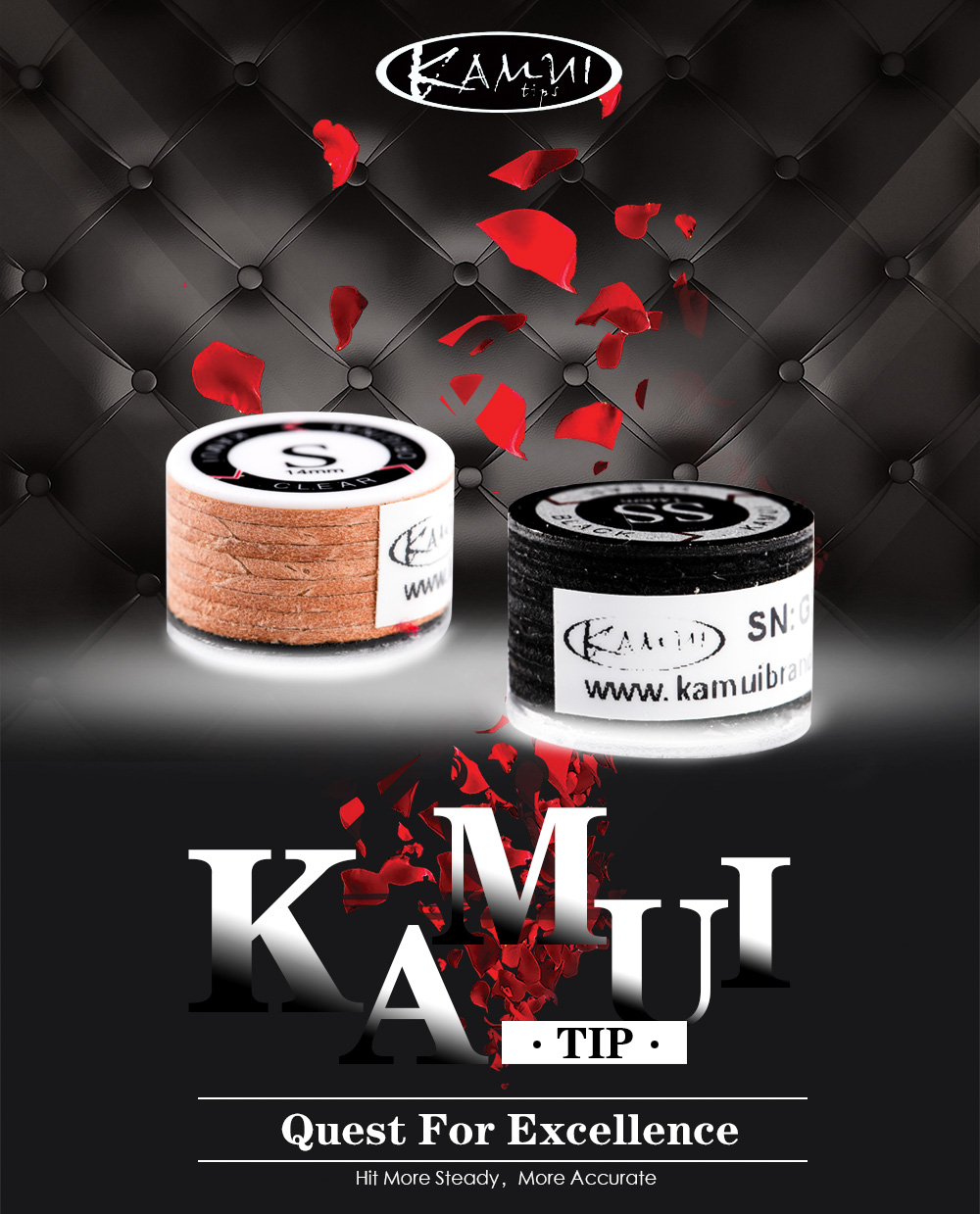 Japanese Original Import KAMUI Cue Tips Billiard Pool Cue KAMUI Tip ...