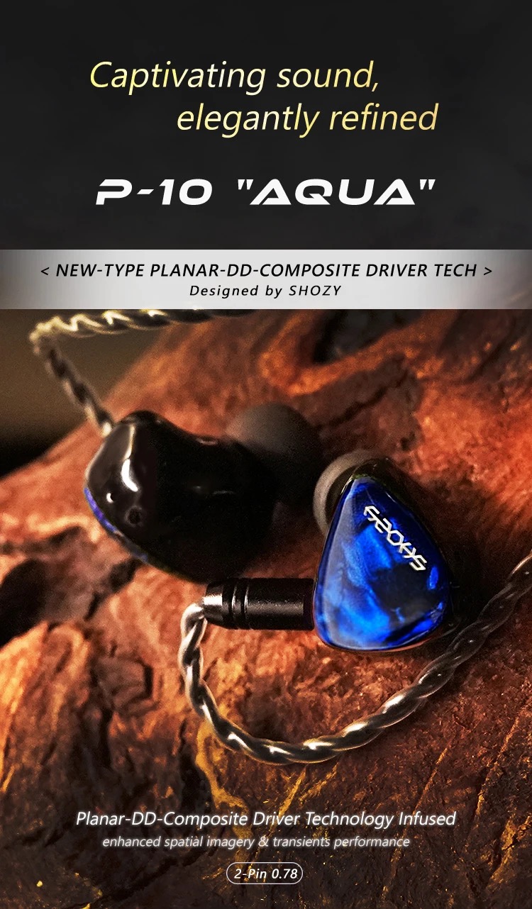 Shozy P10 New-Type Planar DD Composite Driver Monitors Earphones HiFi ...