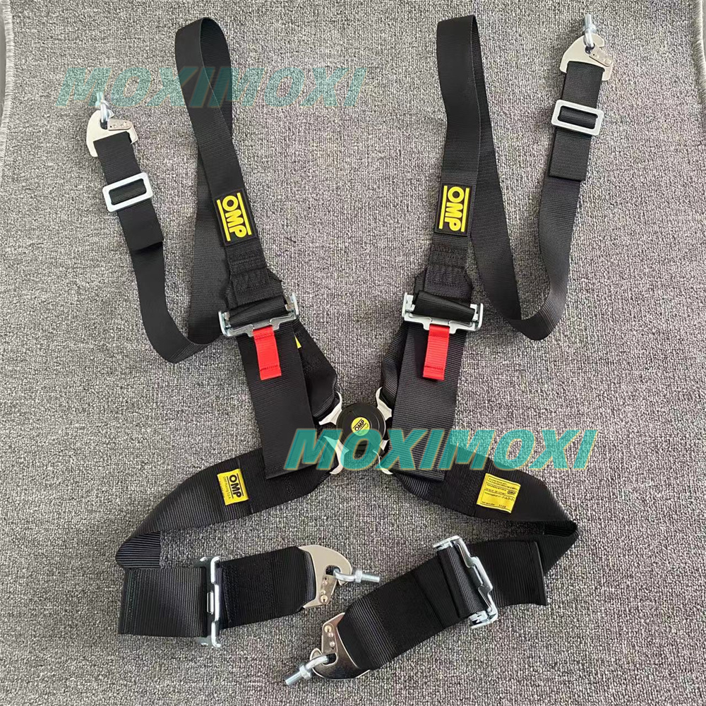 New Style OMP Racing Safety Seat Belts Harness 4 /5/6Point 3 Inch Width For Universal | Shopee ...