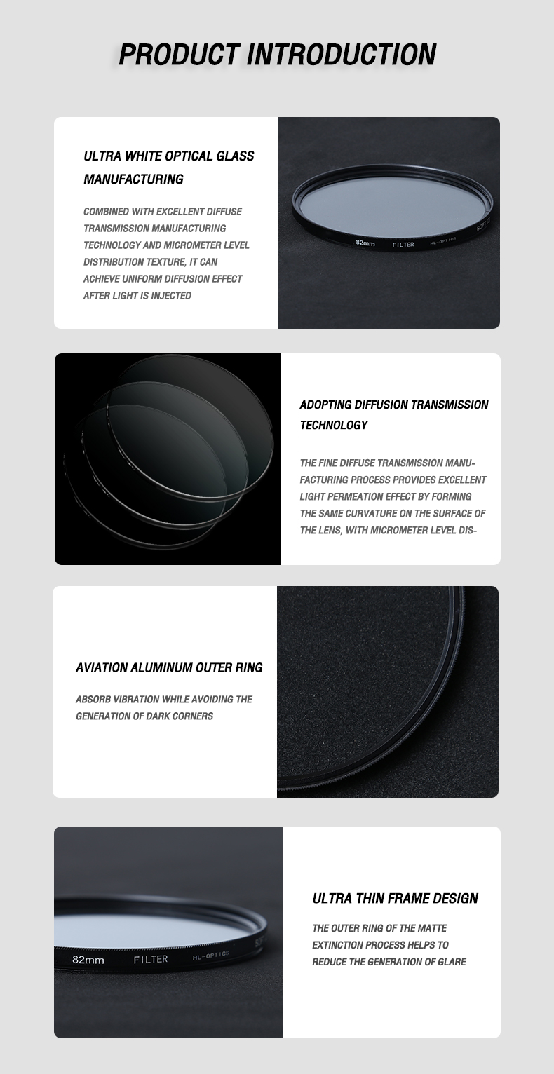 ZOMEI Soft Focus Filter Camera Lens Dreamy Hazy Portrait Filter 49/72 ...