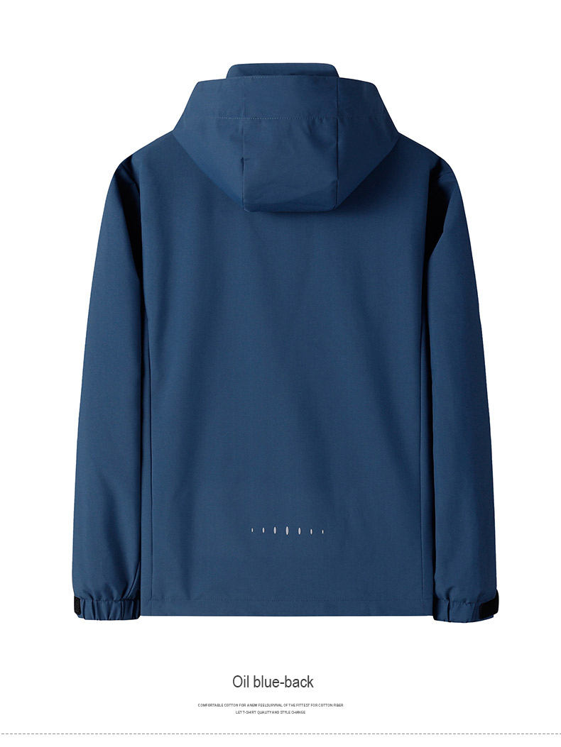 JEEP SPIRIT 1941 ESTD Men Casual Windbreaker Hooded Zip-Up Jacket Waterproof Military Jackets ...