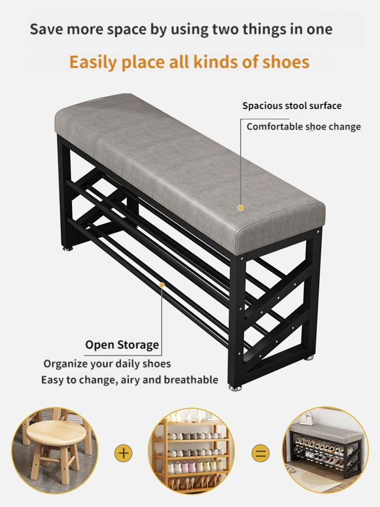 Shoe Stool Cabinet Shoe Rack Stool Width 25cm Storage Modern Storage ...