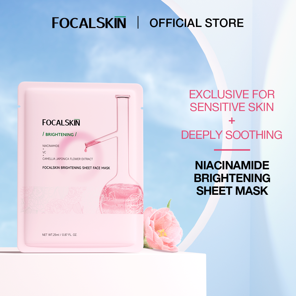 Focalskin Brightening Sheet Face Mask Vitamin C Niacinamide ...