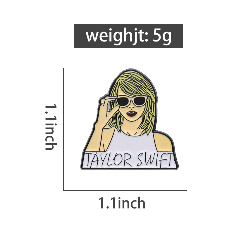 Taylor Swift Album Enamel Pin Vintage Music Famous Singer Brooch Pins ...