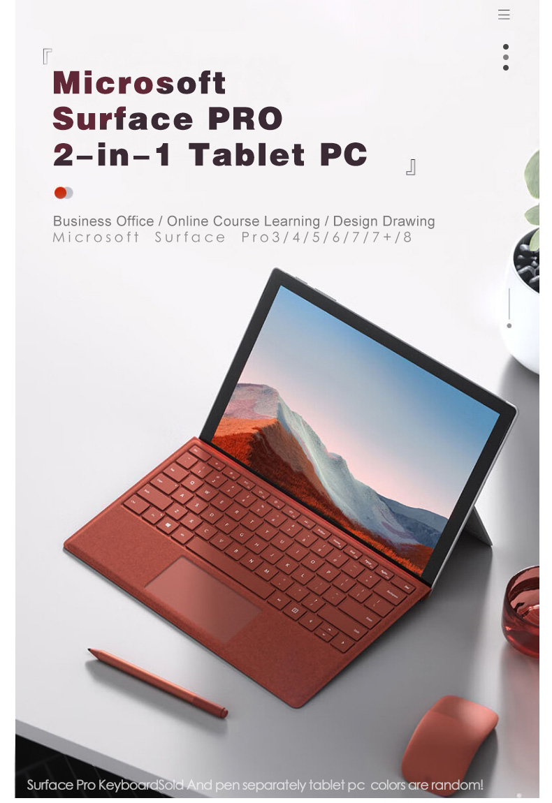 (Refurbished) Microsoft Surface Pro 4 Pro 3 Pro5 Pro6 Pro7 Laptop 2 in ...