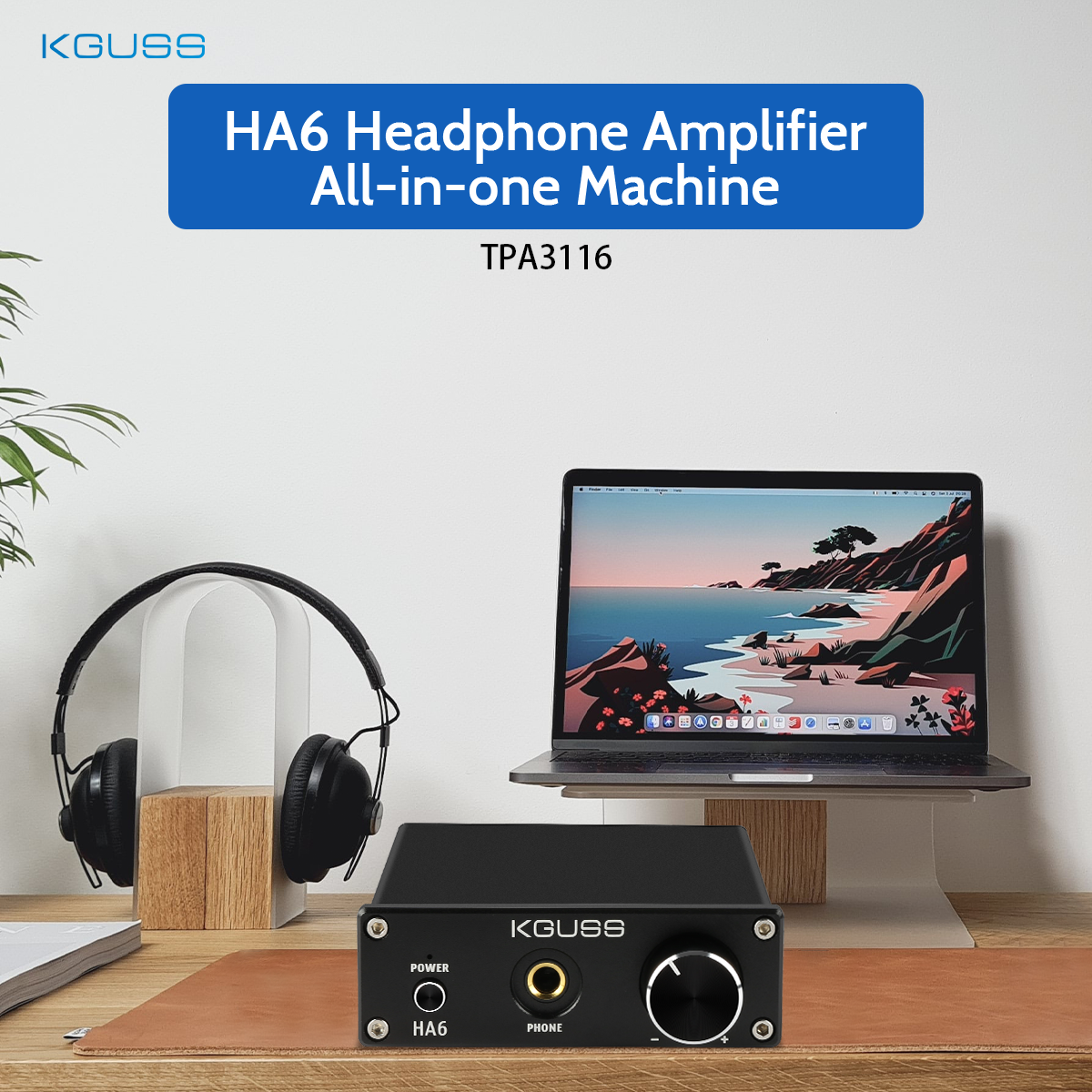 KGUSS HA6 Home HIFI High Power Amplifiers TP3116D2 High Power Chip 2 ...