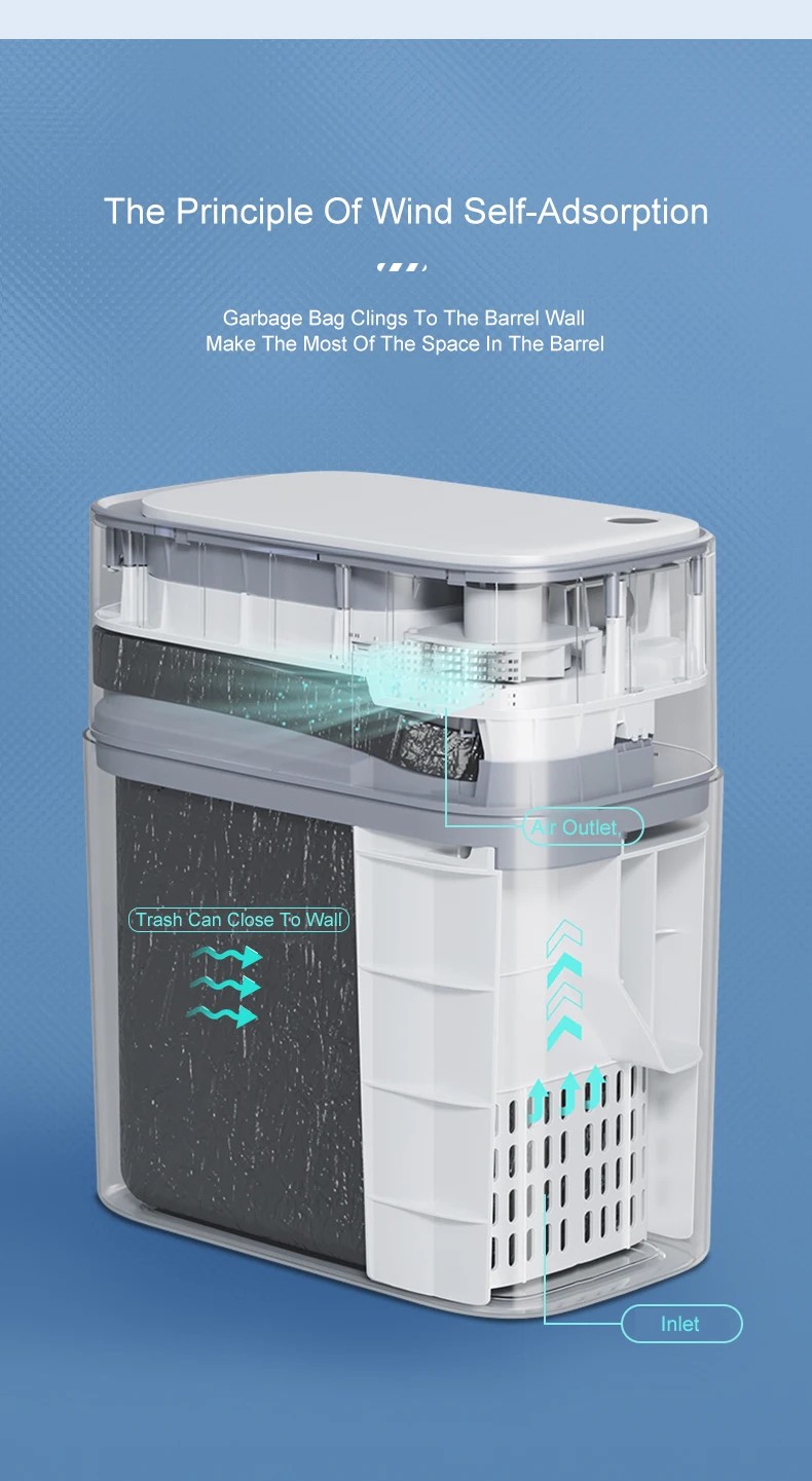 Joybos Trash Can Touchless Narrow Smart Sensor Garbage Bin With cover ...