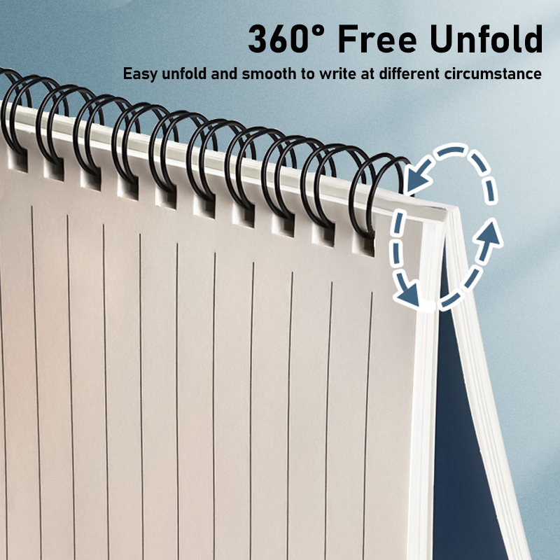 4PCS/Set Wholesale A4 Spiral Notebooks Blue Colors 80Sheets High ...