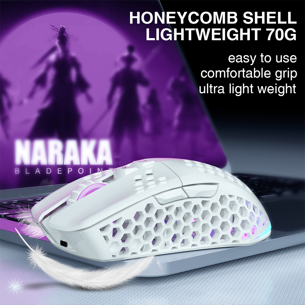 SOLAKAKA SM600 Wired 2.4G Wireless Charging Bluetooth Mouse with ...