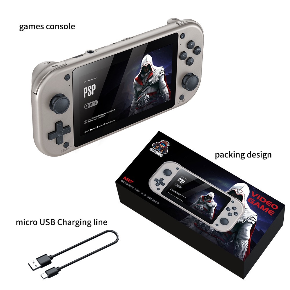 New M17 handheld game console, 3D home arcade console, 4K HD | Shopee ...