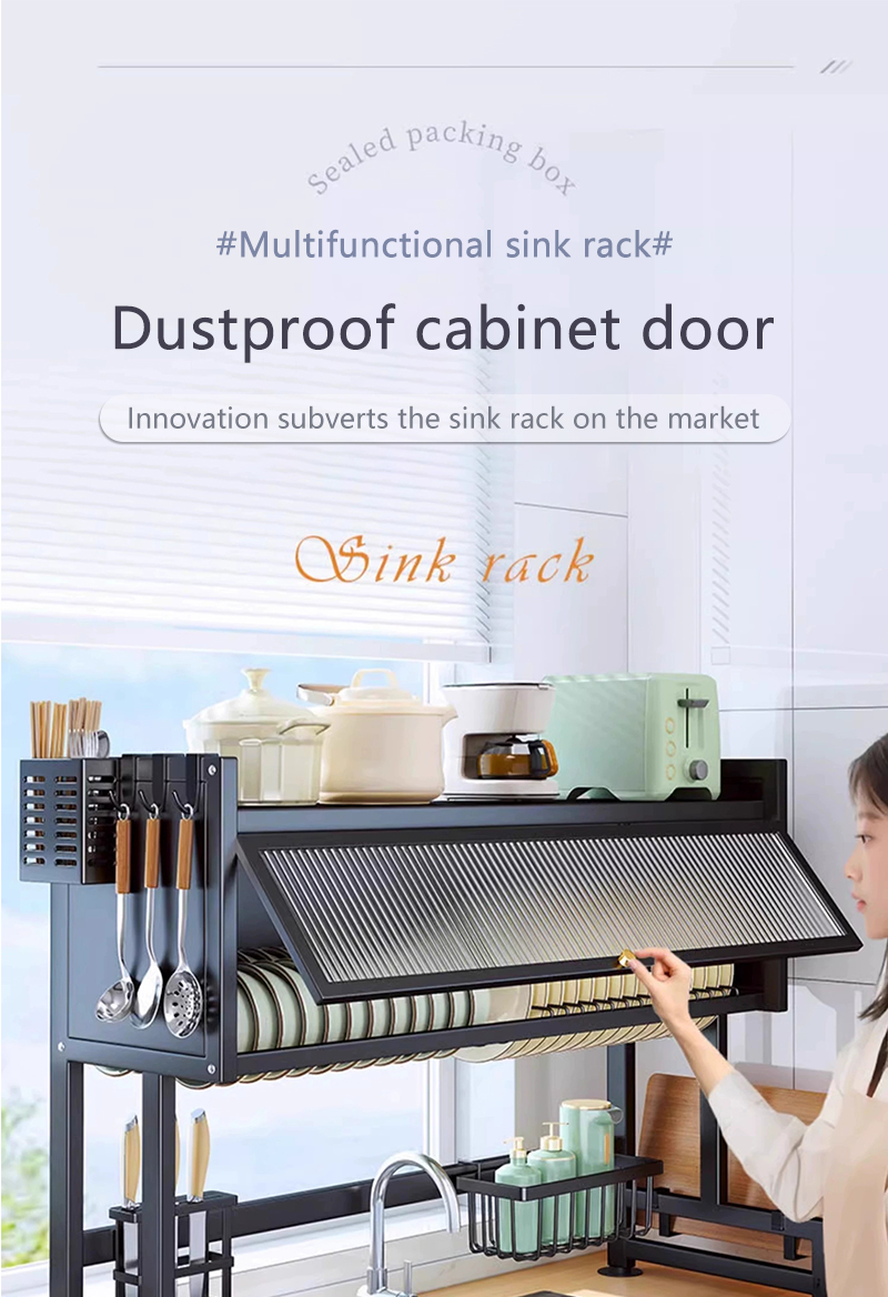 Dish Cabinet Rack Over-The-Sink Drainer cross sink kitchen cutlery rack ...