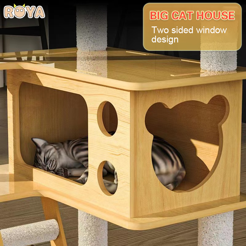 Roya cat condo Cat Tree Cat Climbing Space Module Cat House | Shopee ...