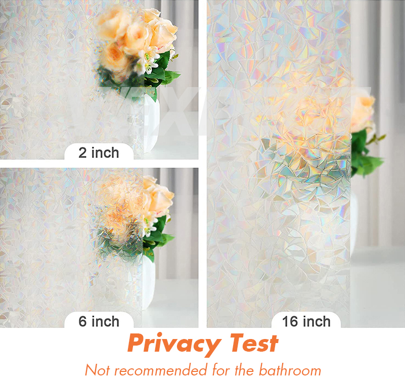 Window Privacy Film Sticker Rainbow Static Cling Stained Glass Window ...