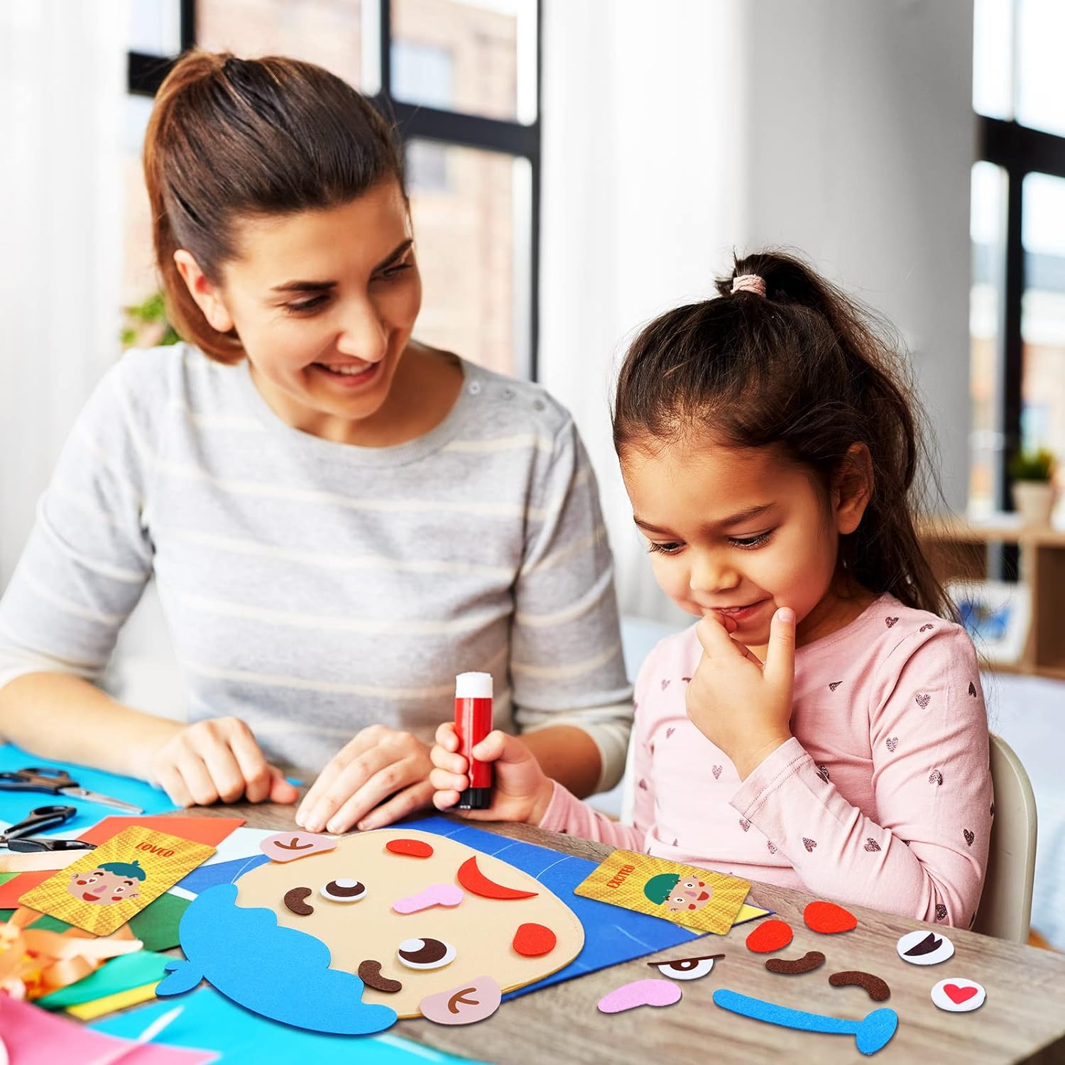 Kids Emotional Learning Felt Busy Board Family Persona with Emotion ...