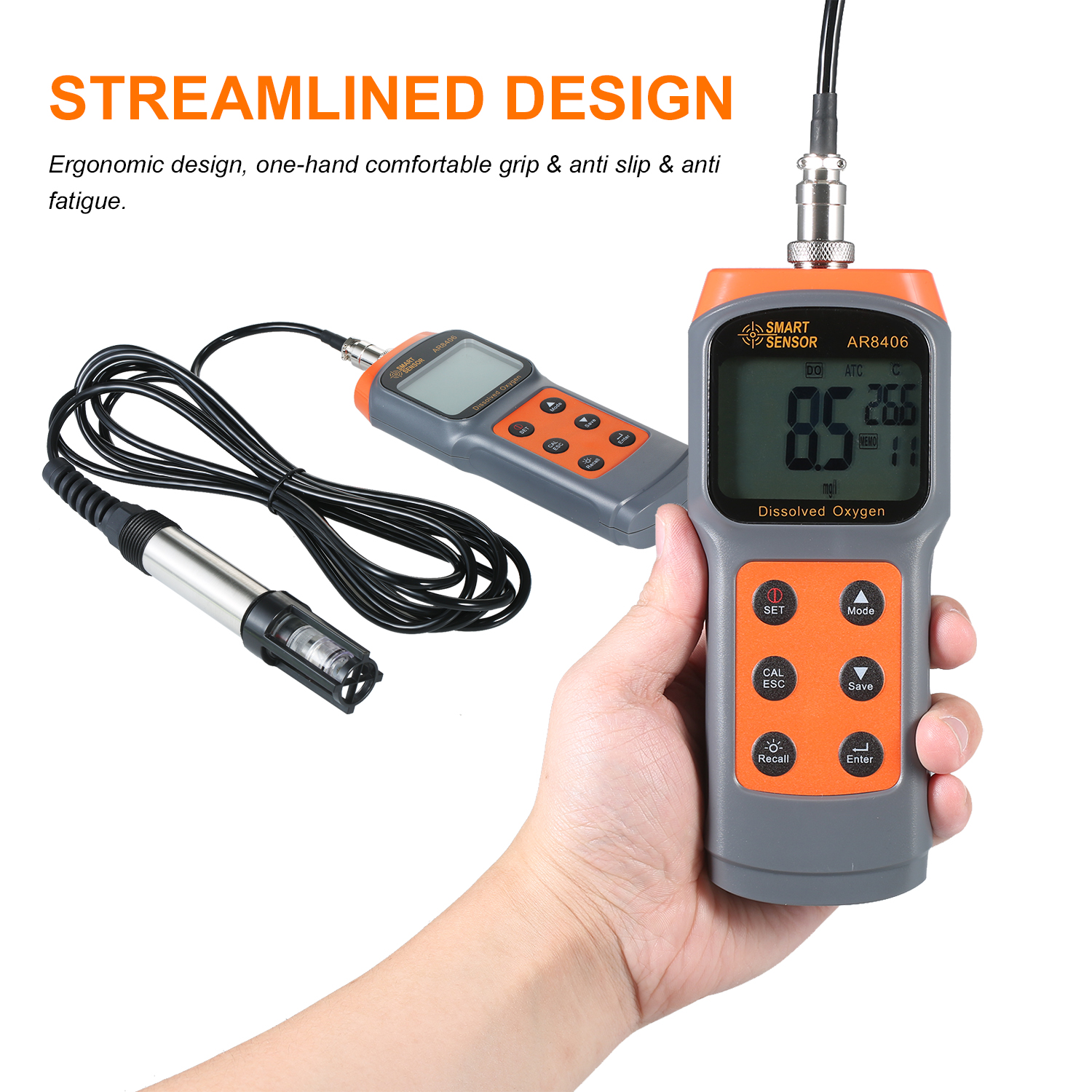 【ready stock】SMART SENSOR Digital Dissolved Oxygen Detector Dissolved Oxygen Meter Portable DO ...