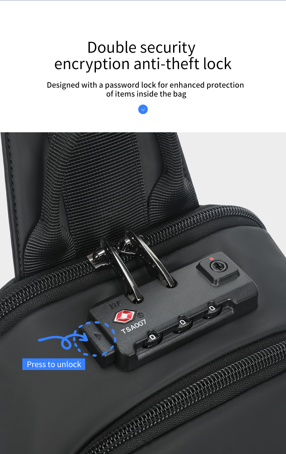 Tigernu 8889 trendy double-layer 9.7‘’ crossbody bag TSA anti-theft ...