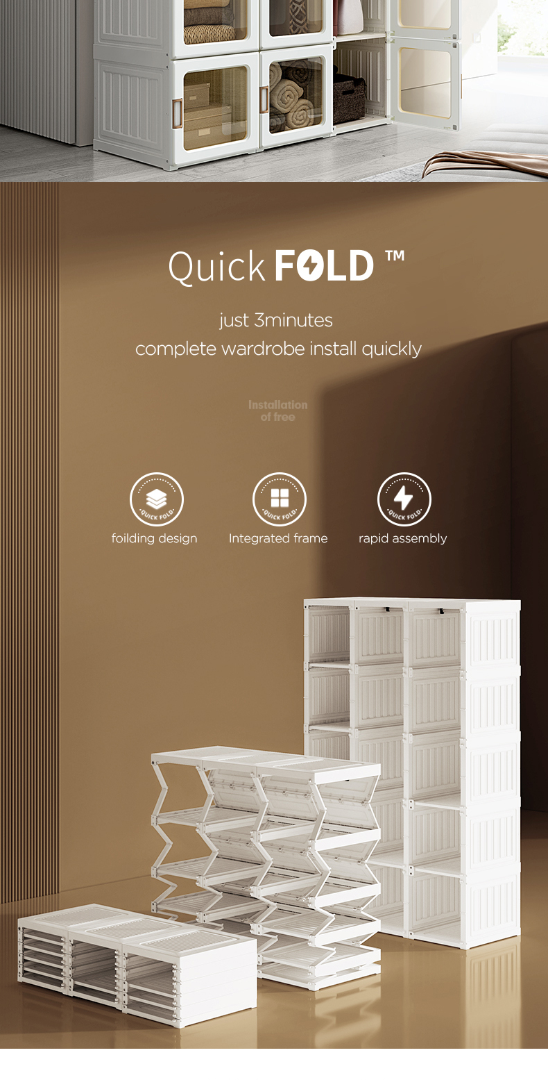 ANTBOX Wardrobe 6-15 Cubes Portable Foldable Free Installation ...