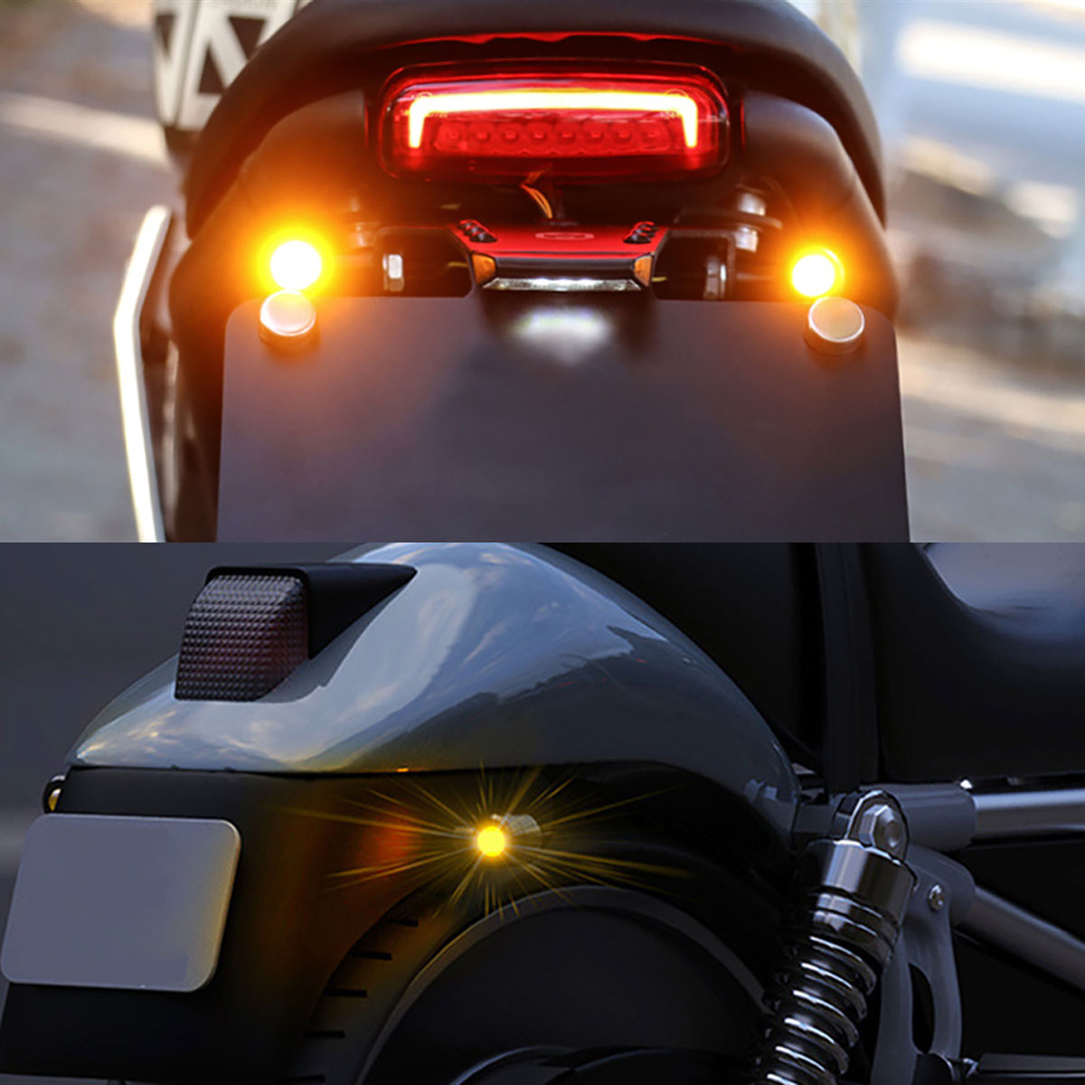 Motorcycle LED Hawk Eye Shape Mini License Plate Light Motorcycle Tail ...