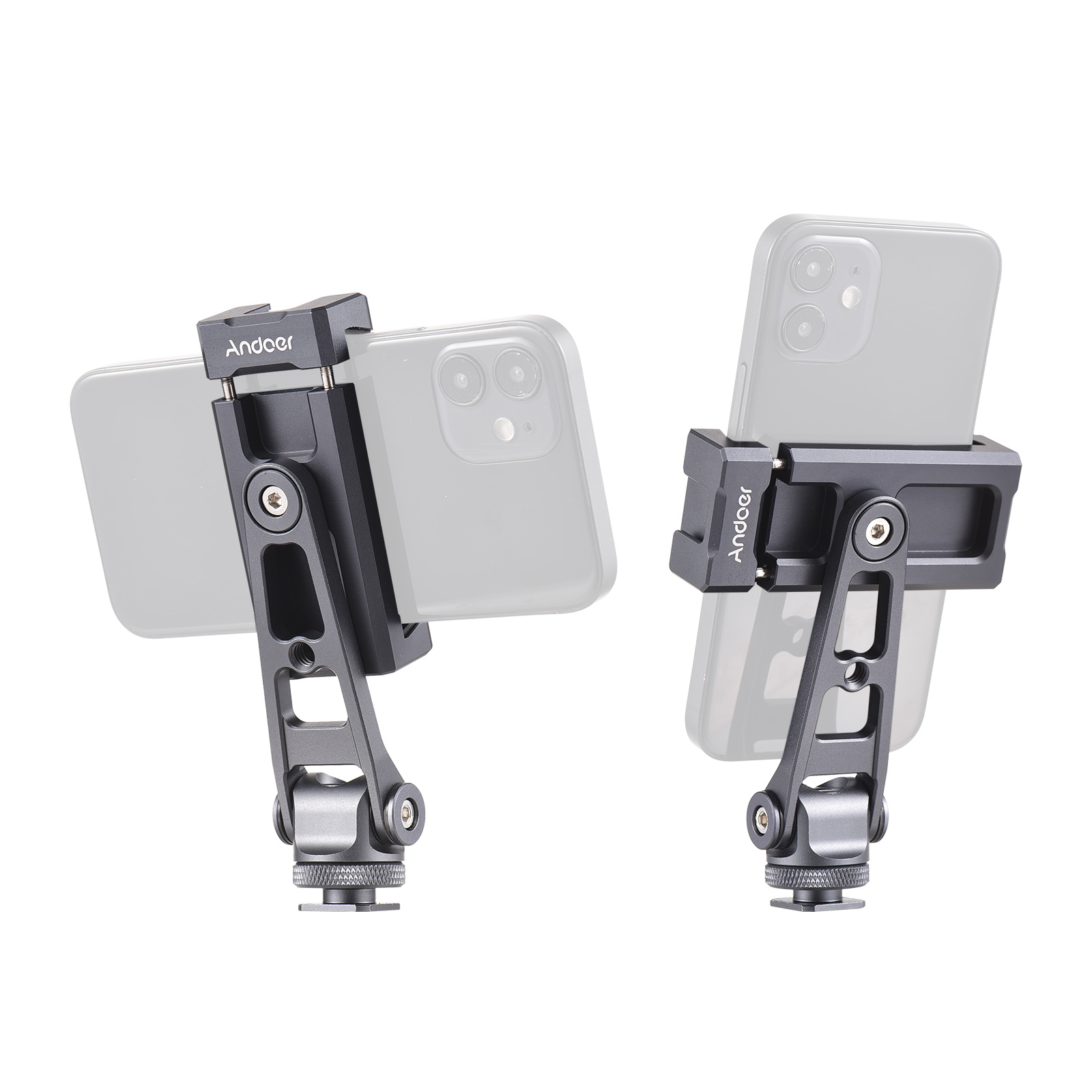 Andoer Multi-functional Phone Holder Clamp Phone Tripod Mount Aluminum ...