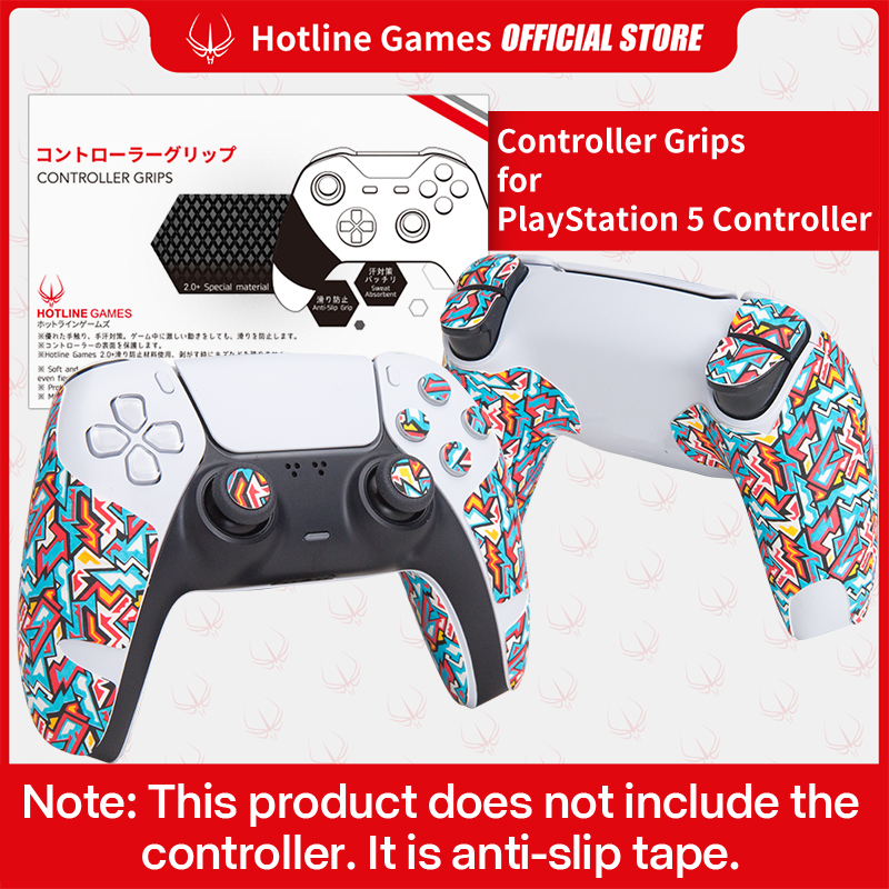 HOTLINE GAMES Colorful Controller Grip Tape for Playstation 5 DualSense ...