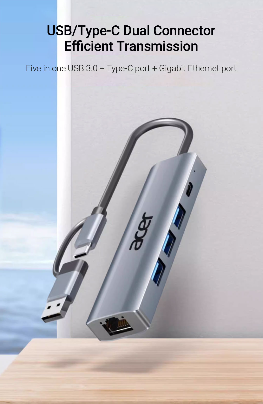 Acer Multi Functional Docking Station, Type-C Gigabit Ethernet Cable ...