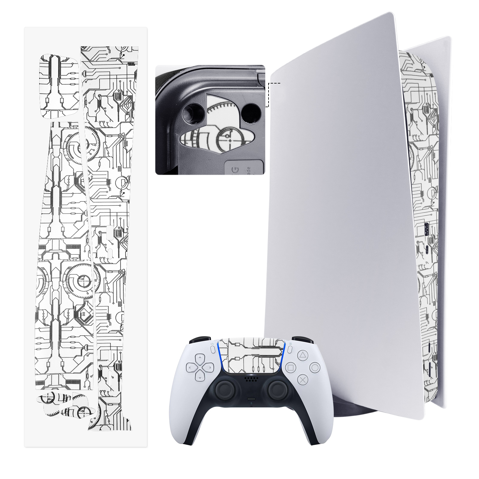 TALONGAMES Middle Stickers Skin For PS5 Disc Version Game Console ...