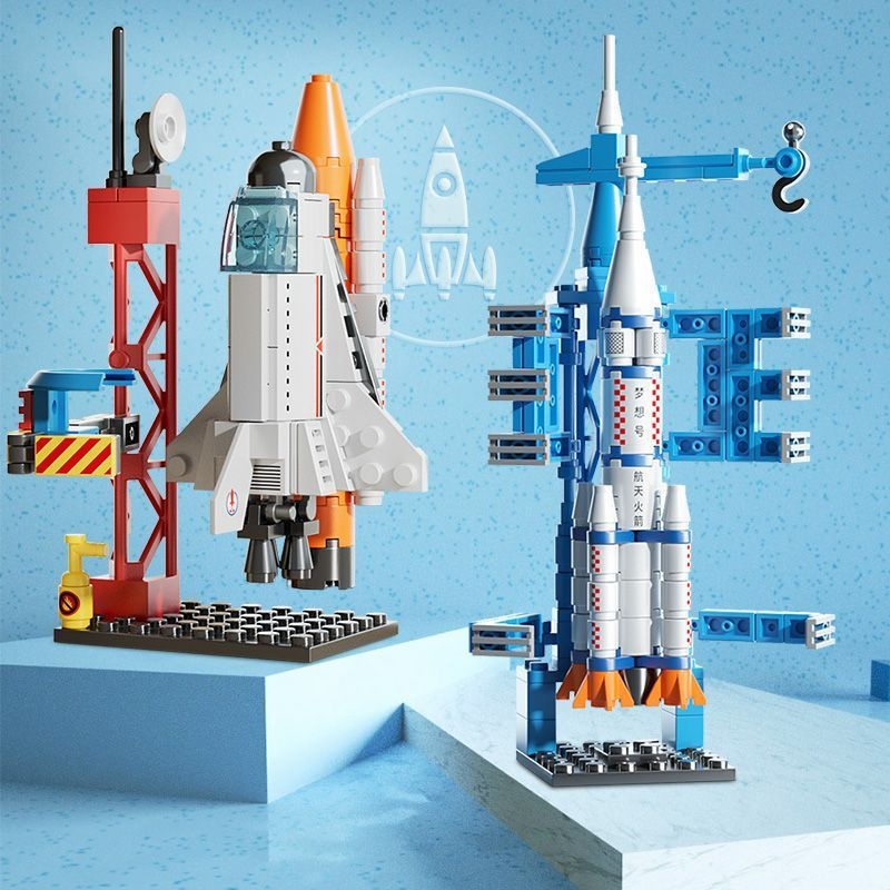 KIDS ZONE Building Blocks Space Shuttle Rocket Model Mini Toys ...