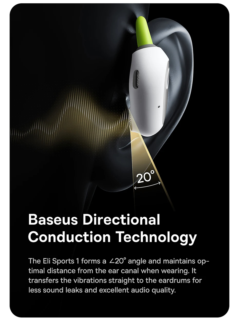Baseus Eli Sport 1 Open-Ear TWS Earbuds Wireless 5.3 Bluetooth ...