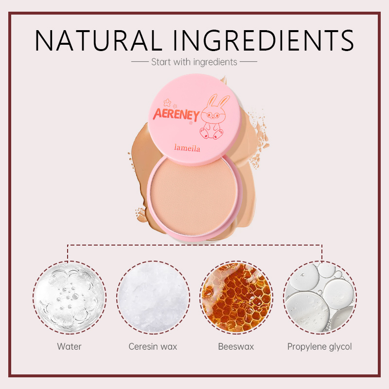 LAMEILA Pressed Powder Whitening Pressed Powder Waterproof Oil Durable ...