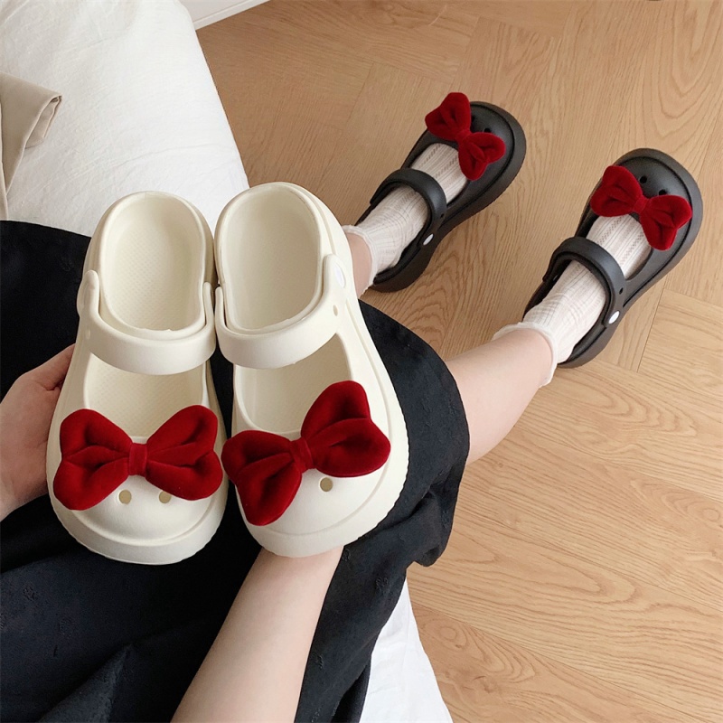 2PCs/Set Button Shoes Charm Velvet Bow Sandals Accessories Fugitive ...